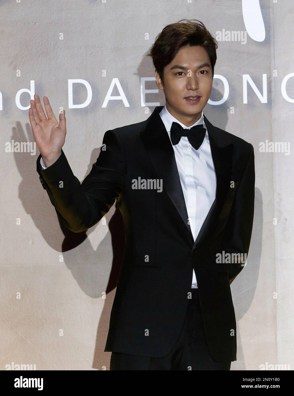 South Korean actor Lee Min-ho poses for a photo call during the Daejong ...