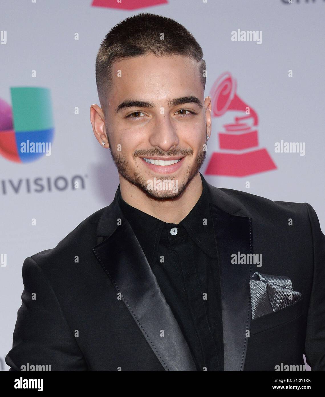 Maluma arrives at the 16th annual Latin Grammy Awards at the MGM Grand ...