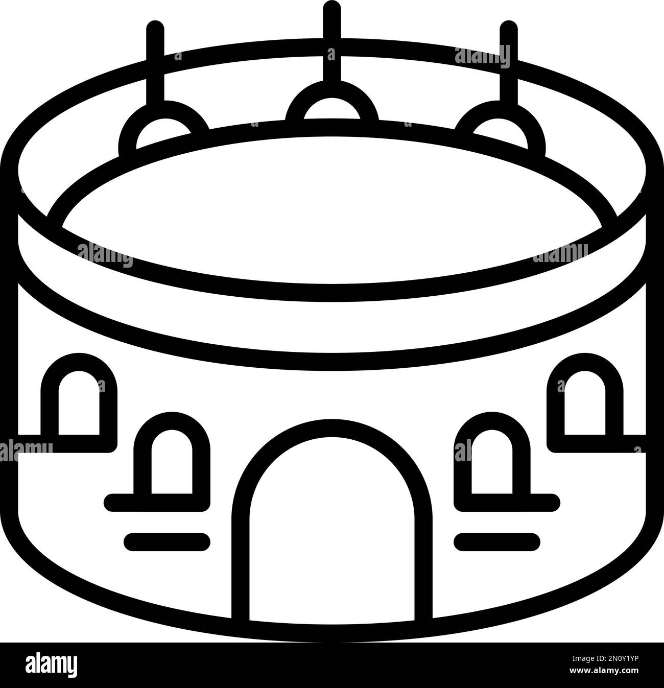 Stage amphitheater icon outline vector. Work classroom. City map Stock ...