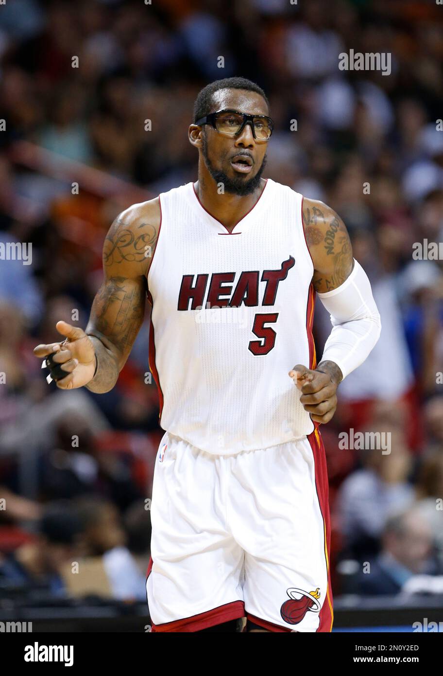Miami Heat forward Amar'e Stoudemire is shown during the first half of ...