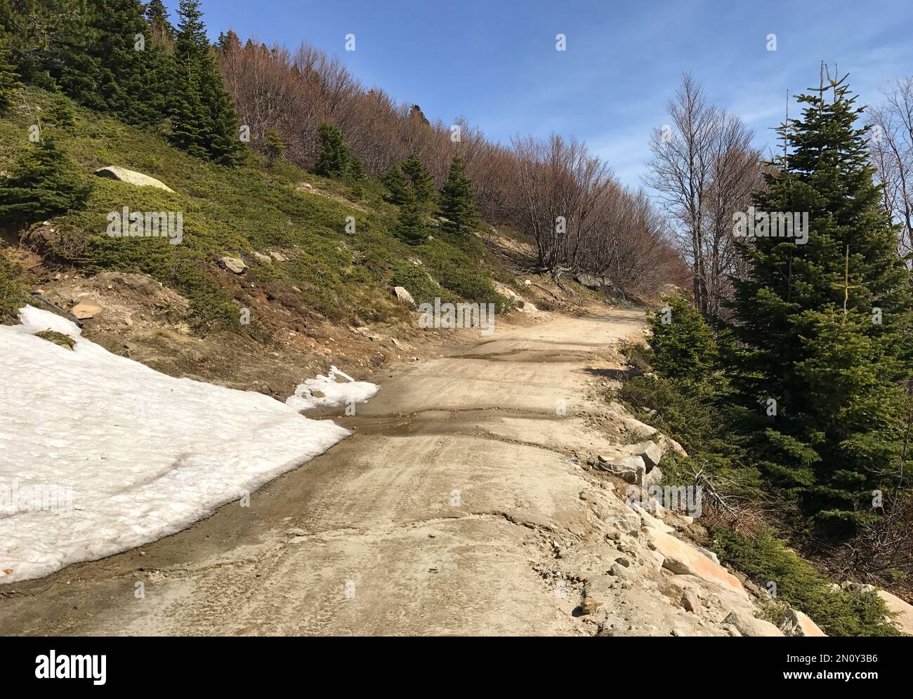 Pathway at Mount Uludag in Bursa, Turkey. Uludag is the highest ...