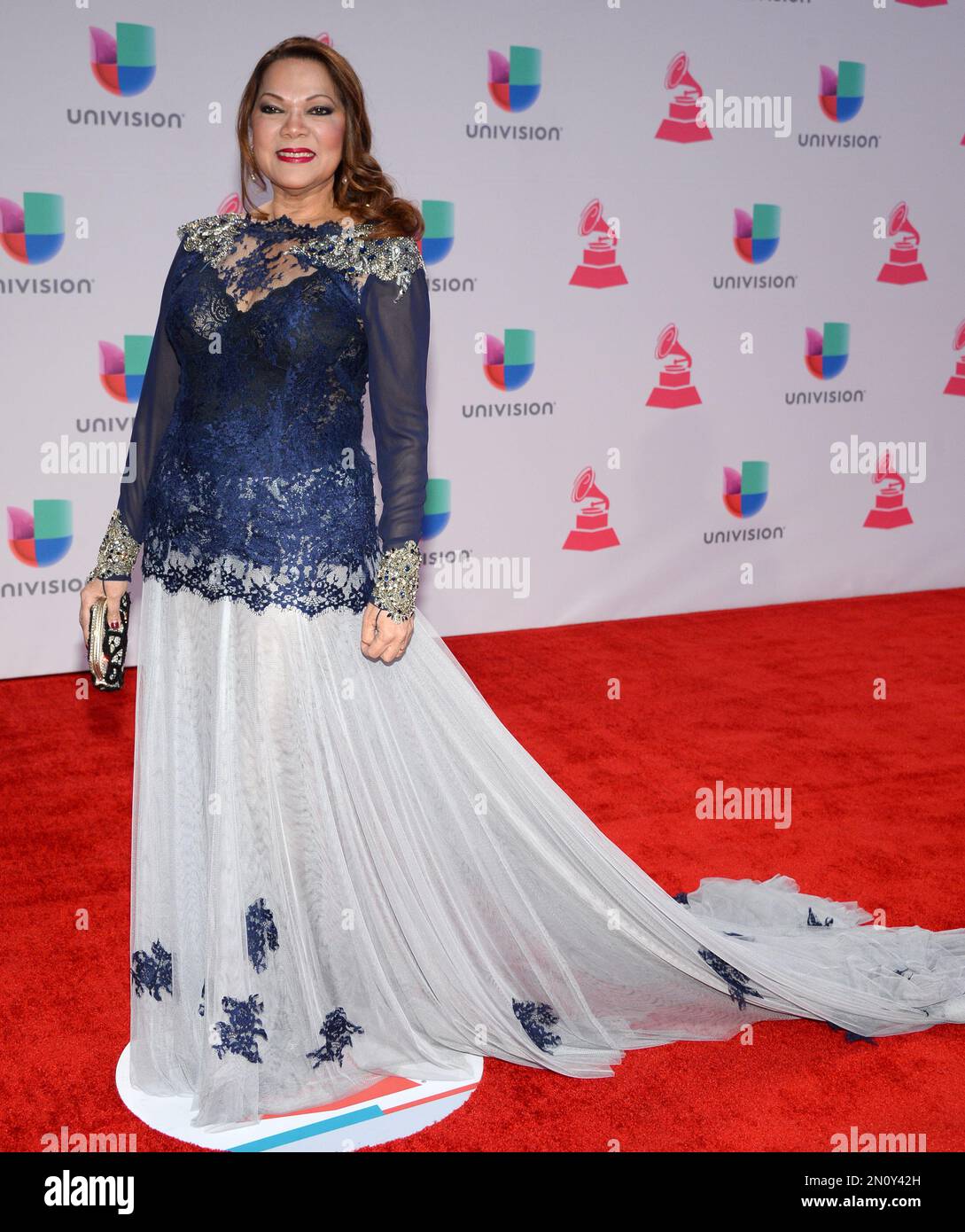 Angela Carrasco arrives at the 16th annual Latin Grammy Awards at the ...
