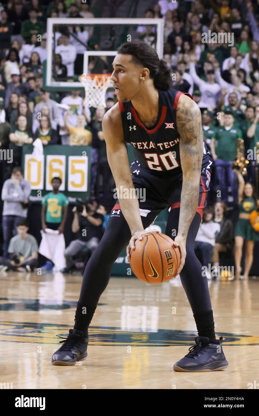 Texas Tech guard Jaylon Tyson (20) sets up a play against Baylor in the ...