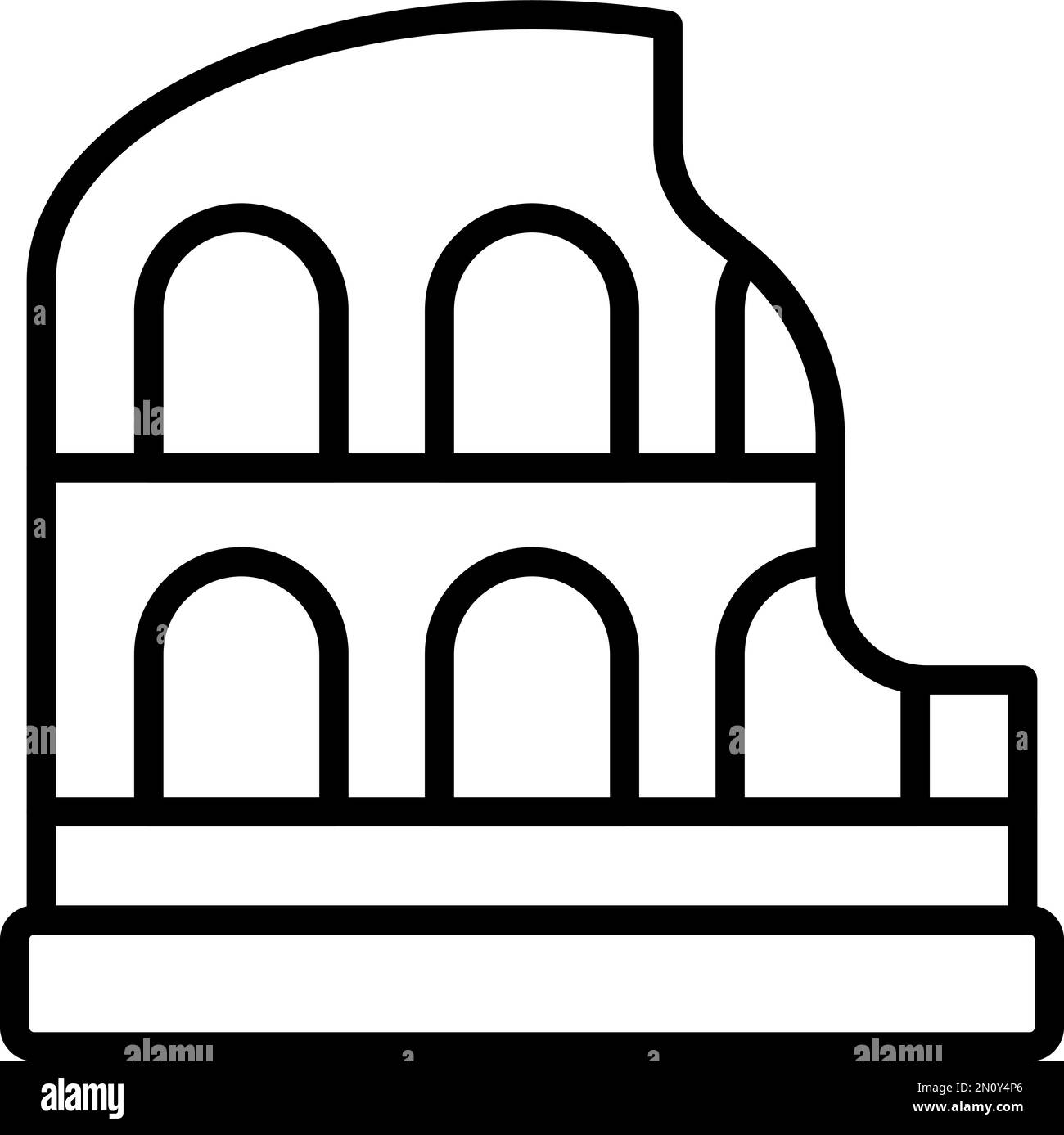 Amphitheater architecture icon outline vector. Ancient work. Hall ...