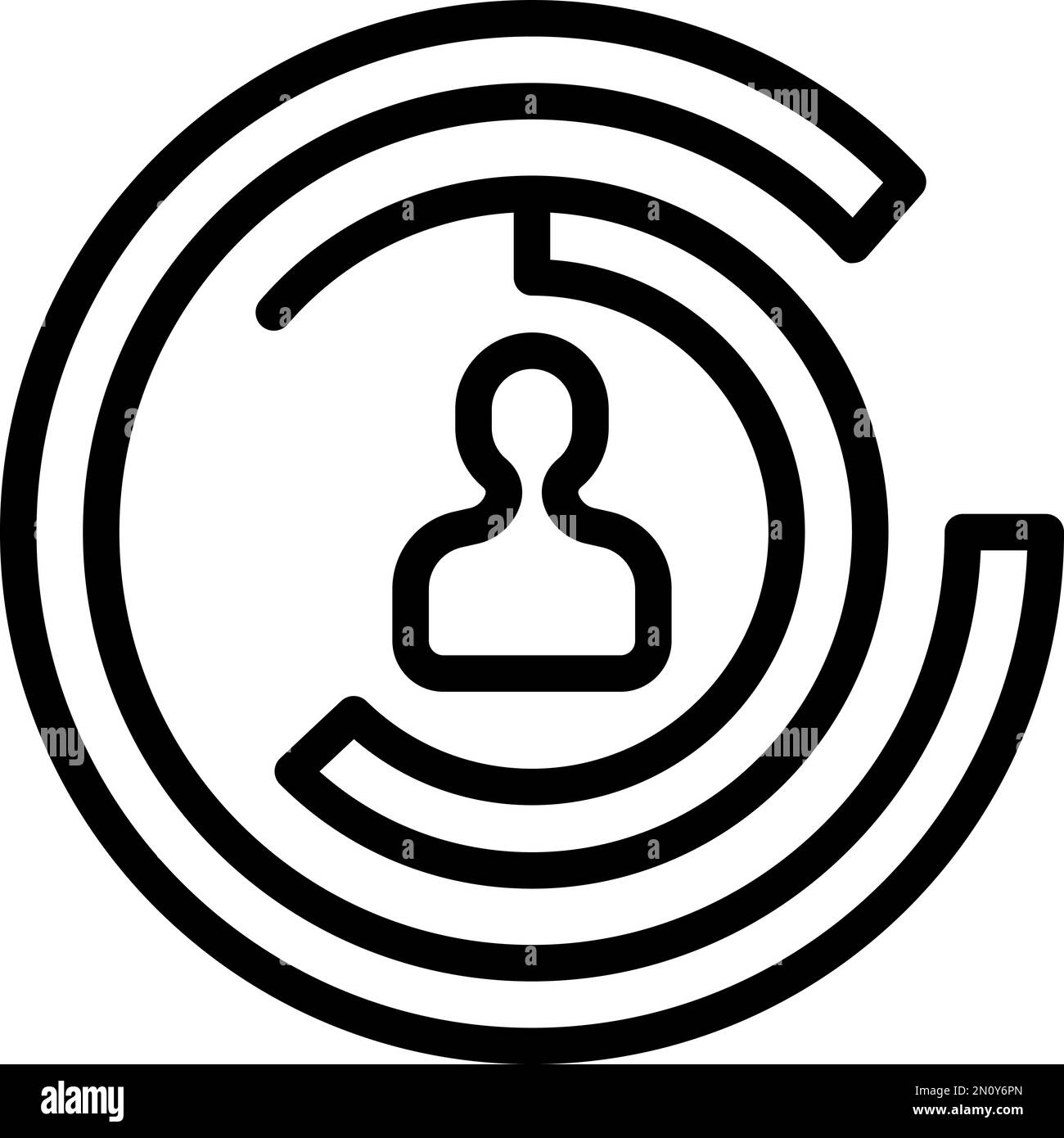 Population growth circle icon outline vector. Human increase. Team ...