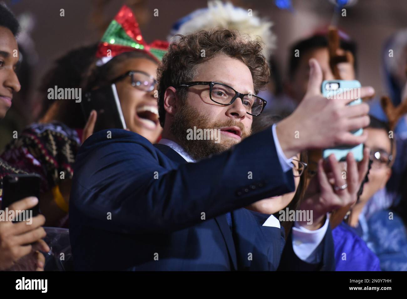 Actor Seth Rogen arrives at LA Premiere of "The Night Before" held at ...