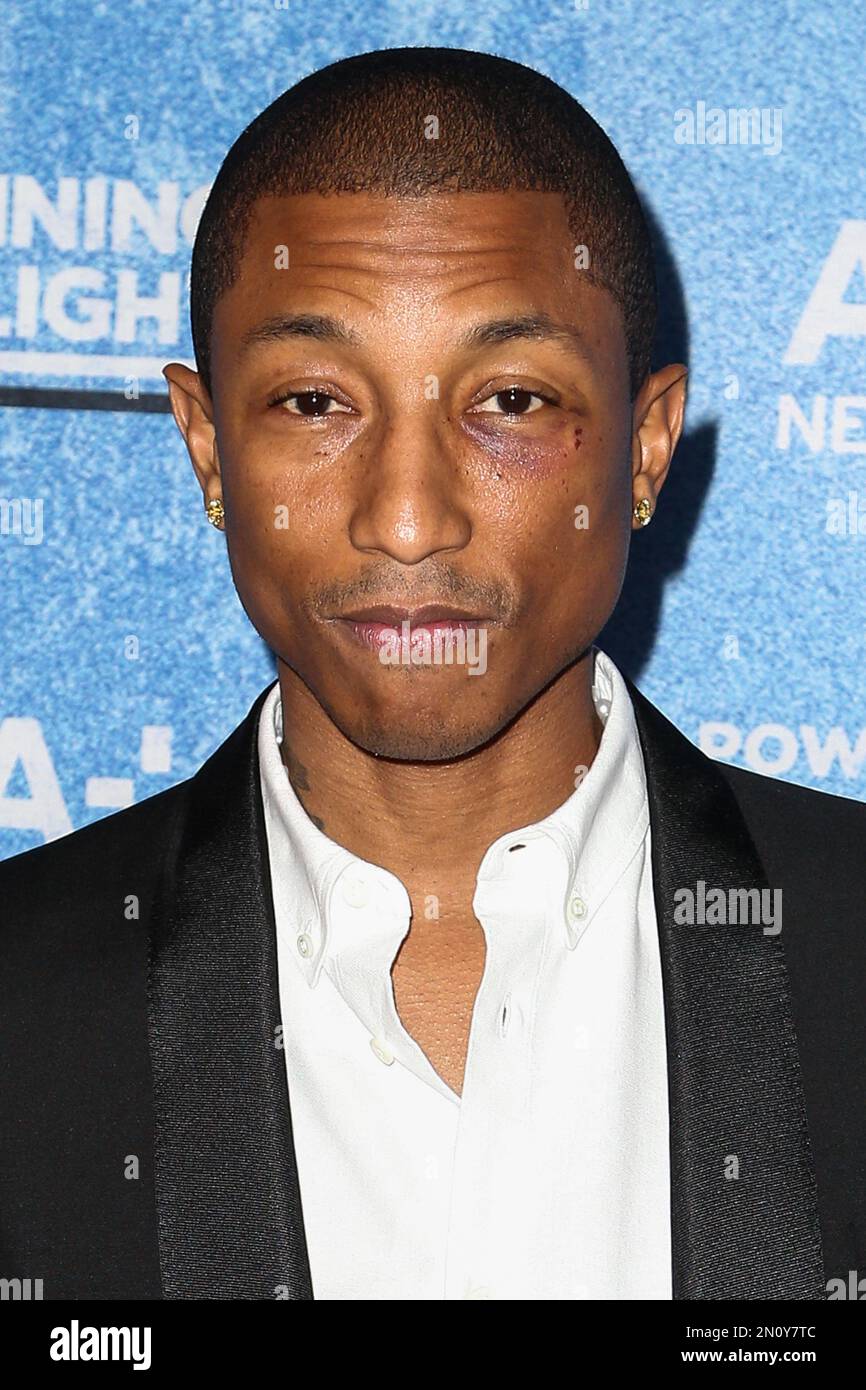 Pharrell Williams poses backstage at the Shining a Light: A Concert for ...
