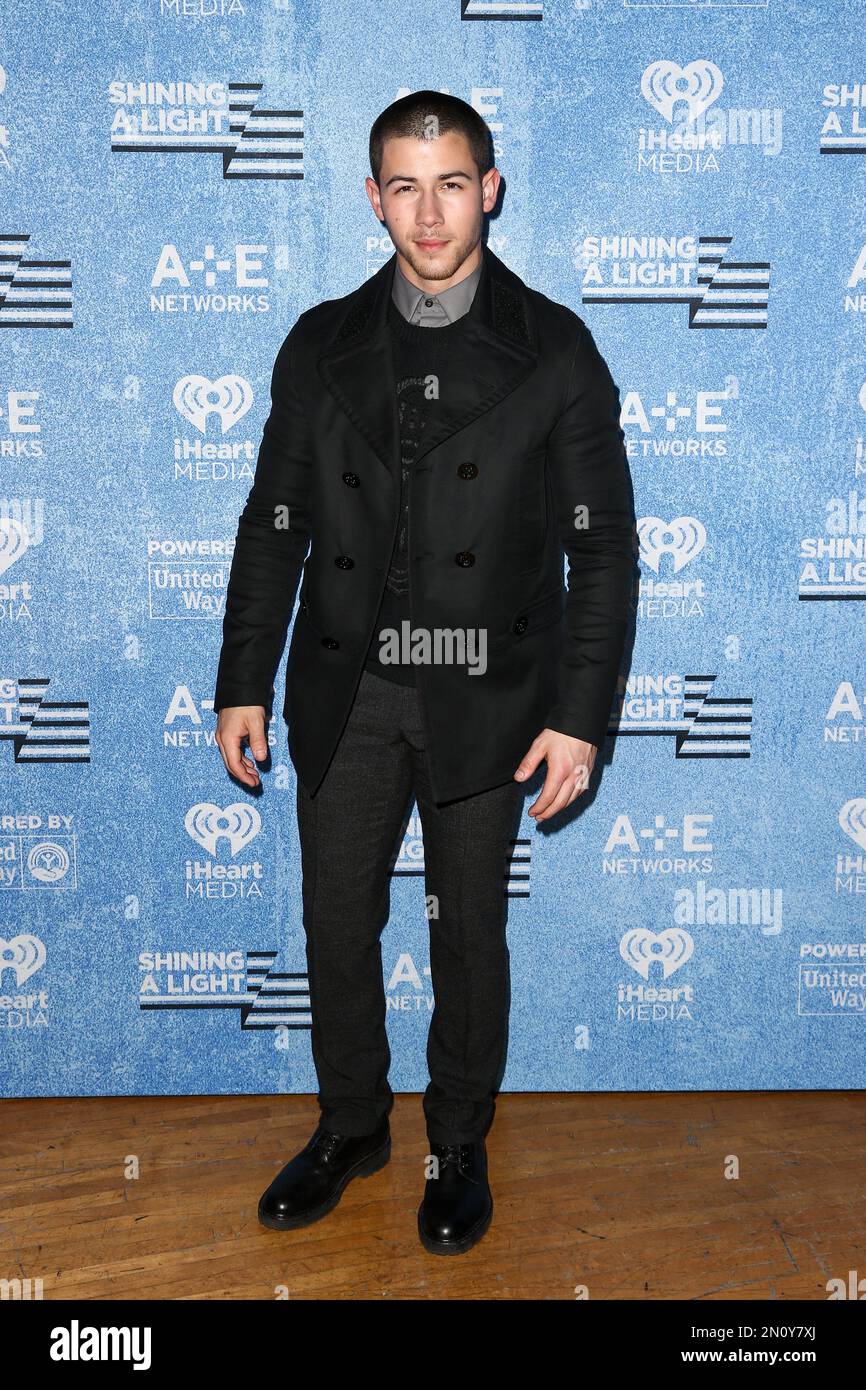 Nick Jonas poses backstage at the Shining a Light: A Concert for ...