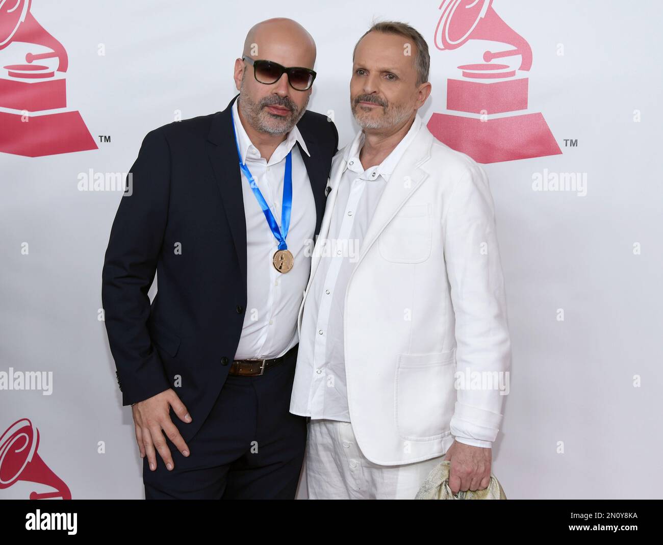Andres Levin, left, and Miguel Bose, nominated for album of the year ...