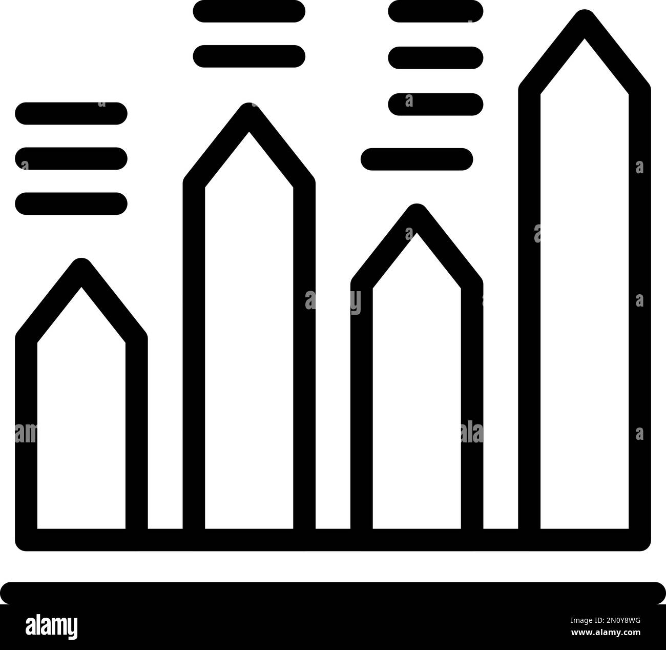 Population graph icon outline vector. Customer chart. Human team Stock ...