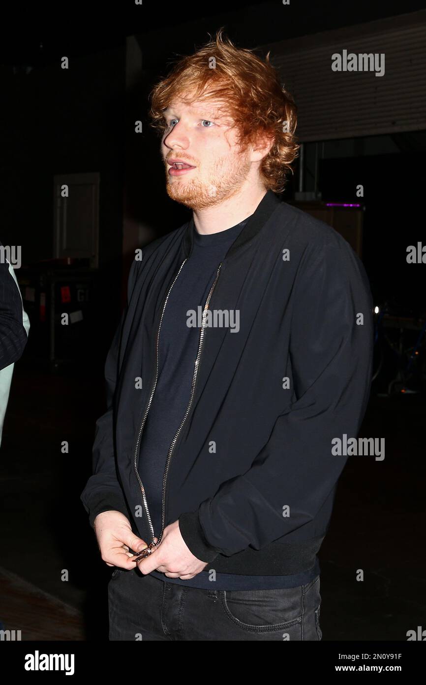 Ed Sheeran poses backstage at the Shining a Light: A Concert for ...
