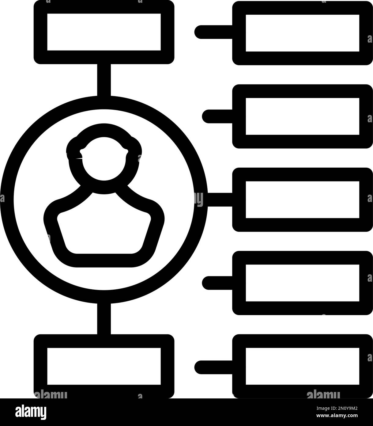 Human population icon outline vector. Customer team. Social data Stock ...