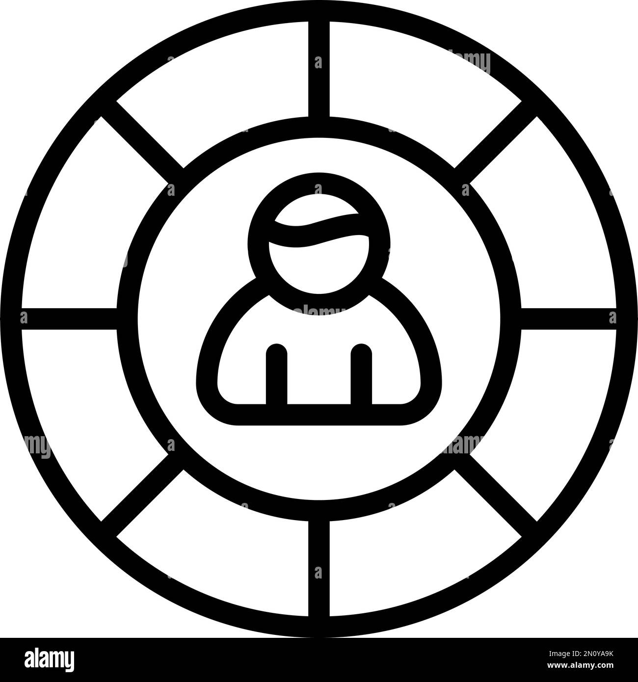 Data population icon outline vector. Team customer. Social human Stock ...