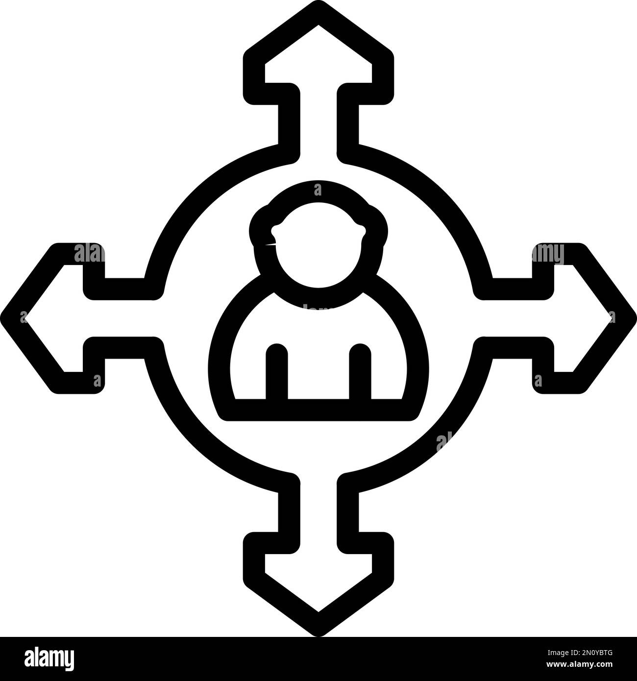 Human evolution icon outline vector. Customer team. Person data Stock ...