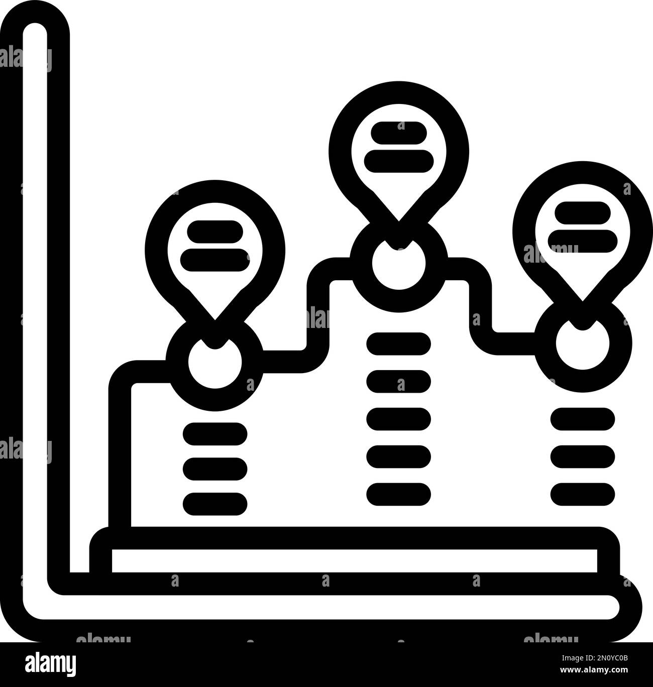 Economic growth icon outline vector. Population graph. Team customer ...