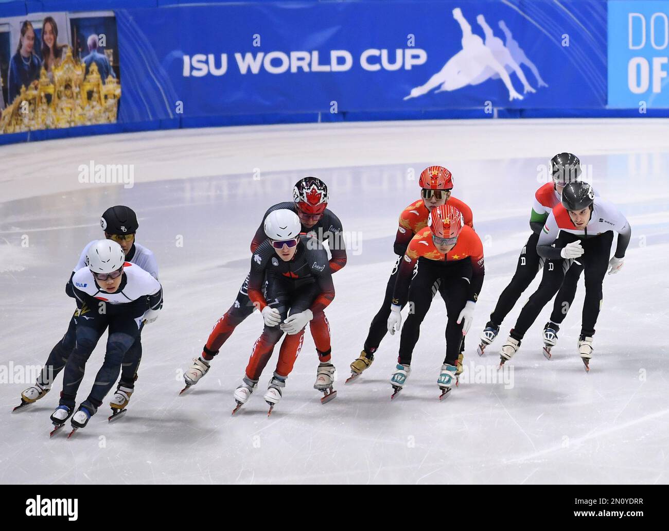 Dresden, Germany. 5th Feb, 2023. Li Wenlong (front, 2nd R) and Lin ...