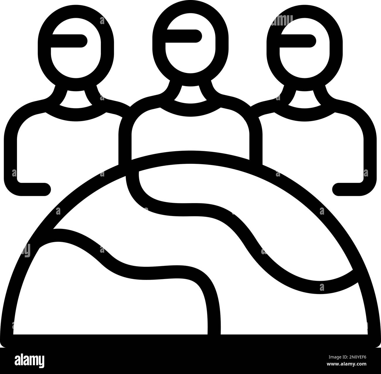 Population evolution icon outline vector. Social data. Graph increase ...