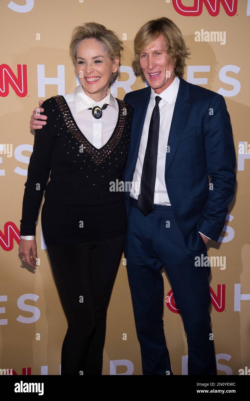 Sharon Stone and Scott Woodward attend CNN Heroes: An All-Star Tribute ...