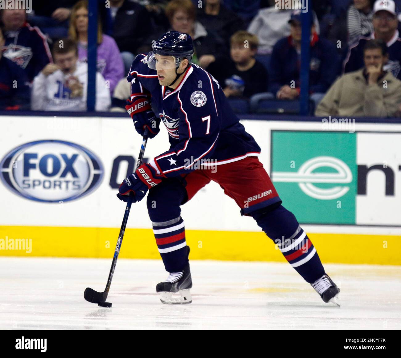 Columbus Blue Jackets' St. Louis BLues' during an NHL hockey game in ...
