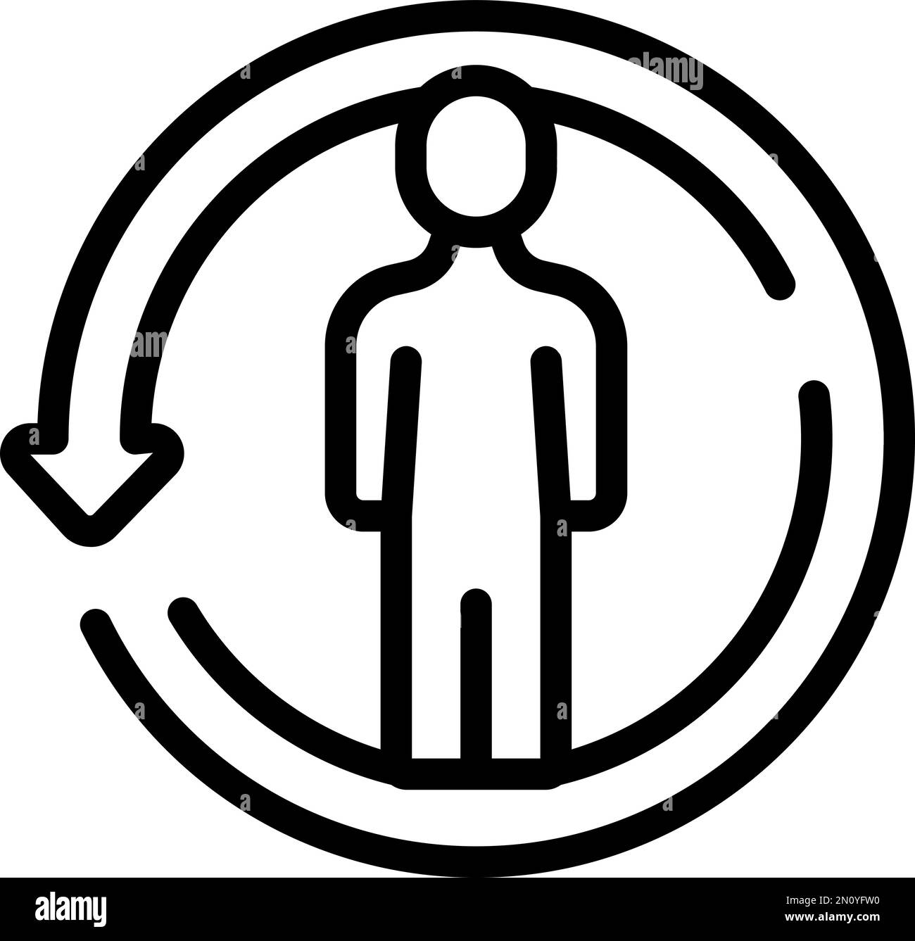 Economic population icon outline vector. Human customer. Graph increase ...