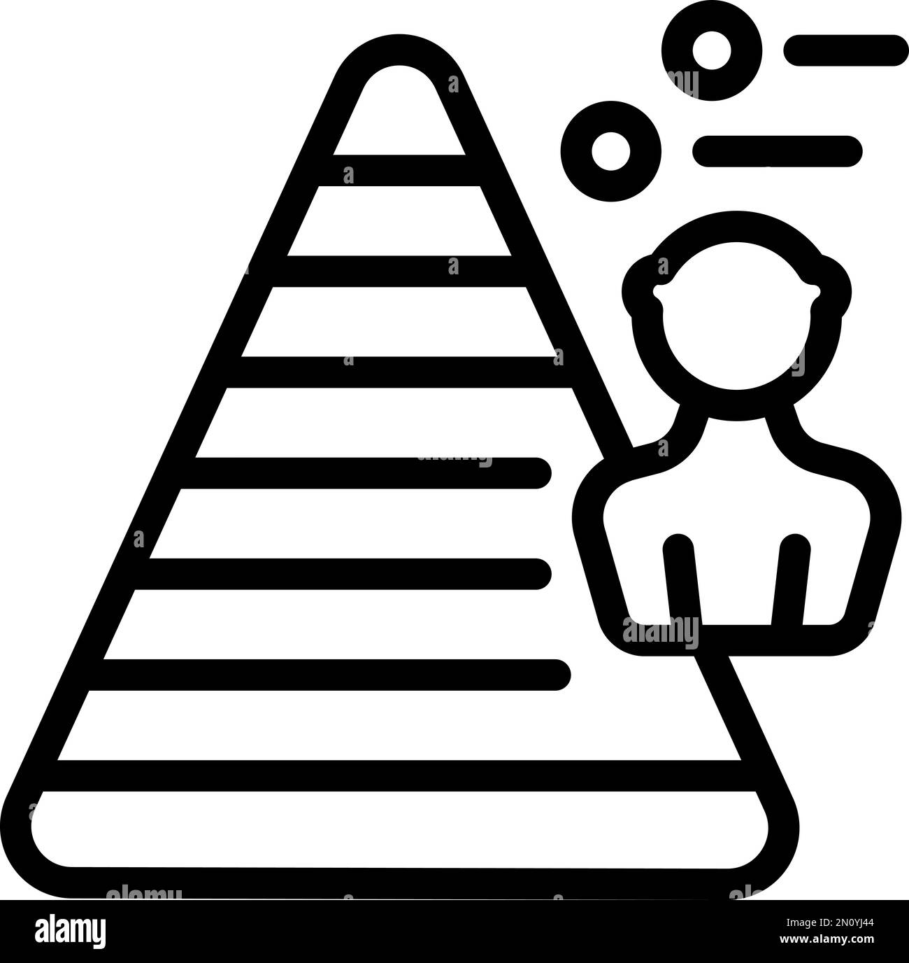 Pyramide population icon outline vector. Social team. Data population ...