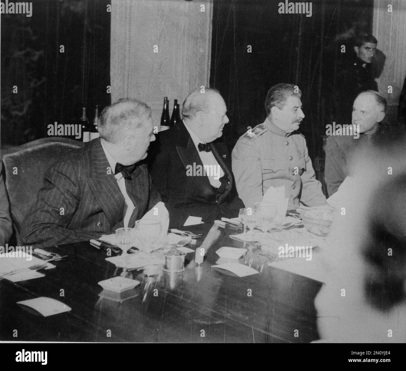 President Franklin D. Roosevelt, Prime Minister Winston Churchill and ...