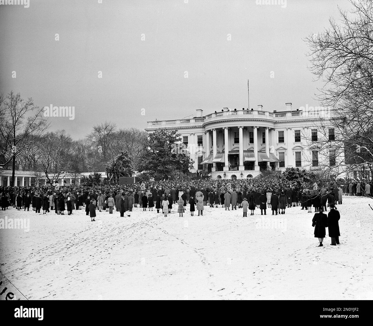 This is a view of the crowds gathered in Washington D.C., for the ...