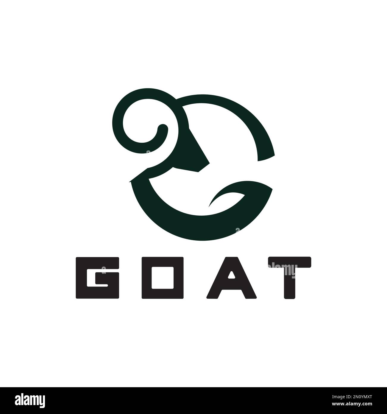 Letter G Goat Head Logo-Vector illustration Stock Vector Image & Art ...
