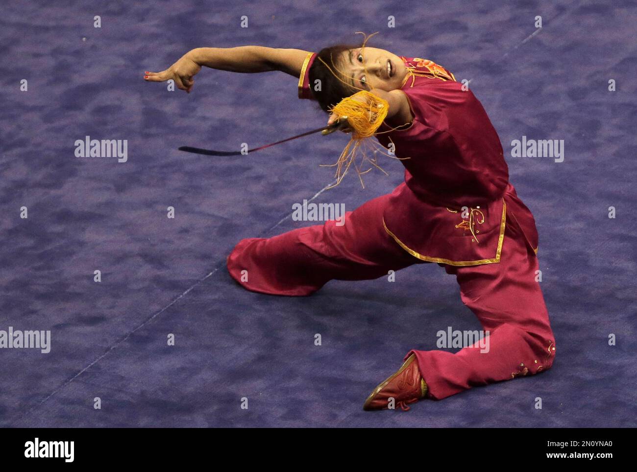 India's Sapna Devi Yumlembam competes during the women's jianshu ...