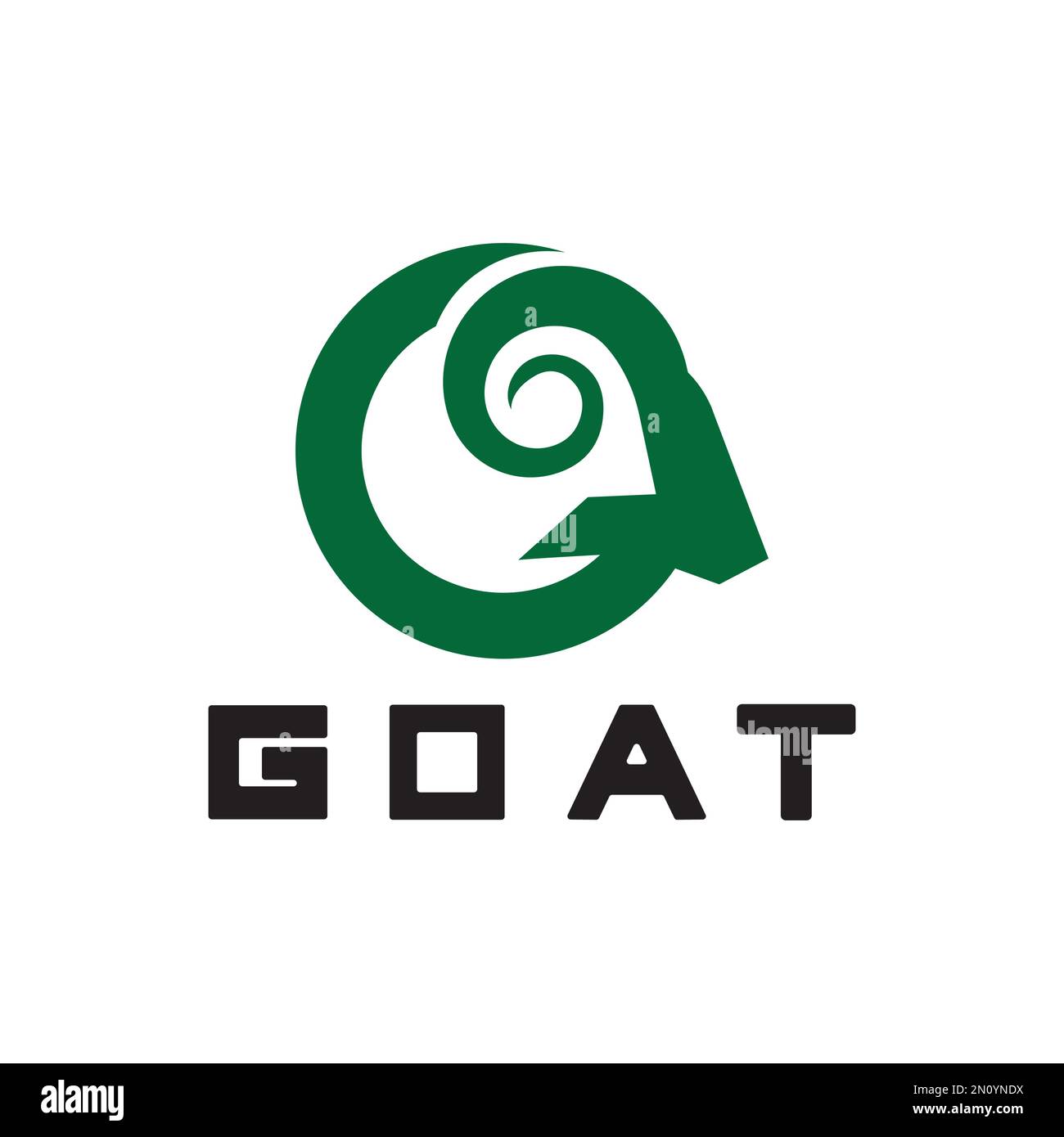 Letter G Goat Head Logo-Vector illustration Stock Vector Image & Art ...