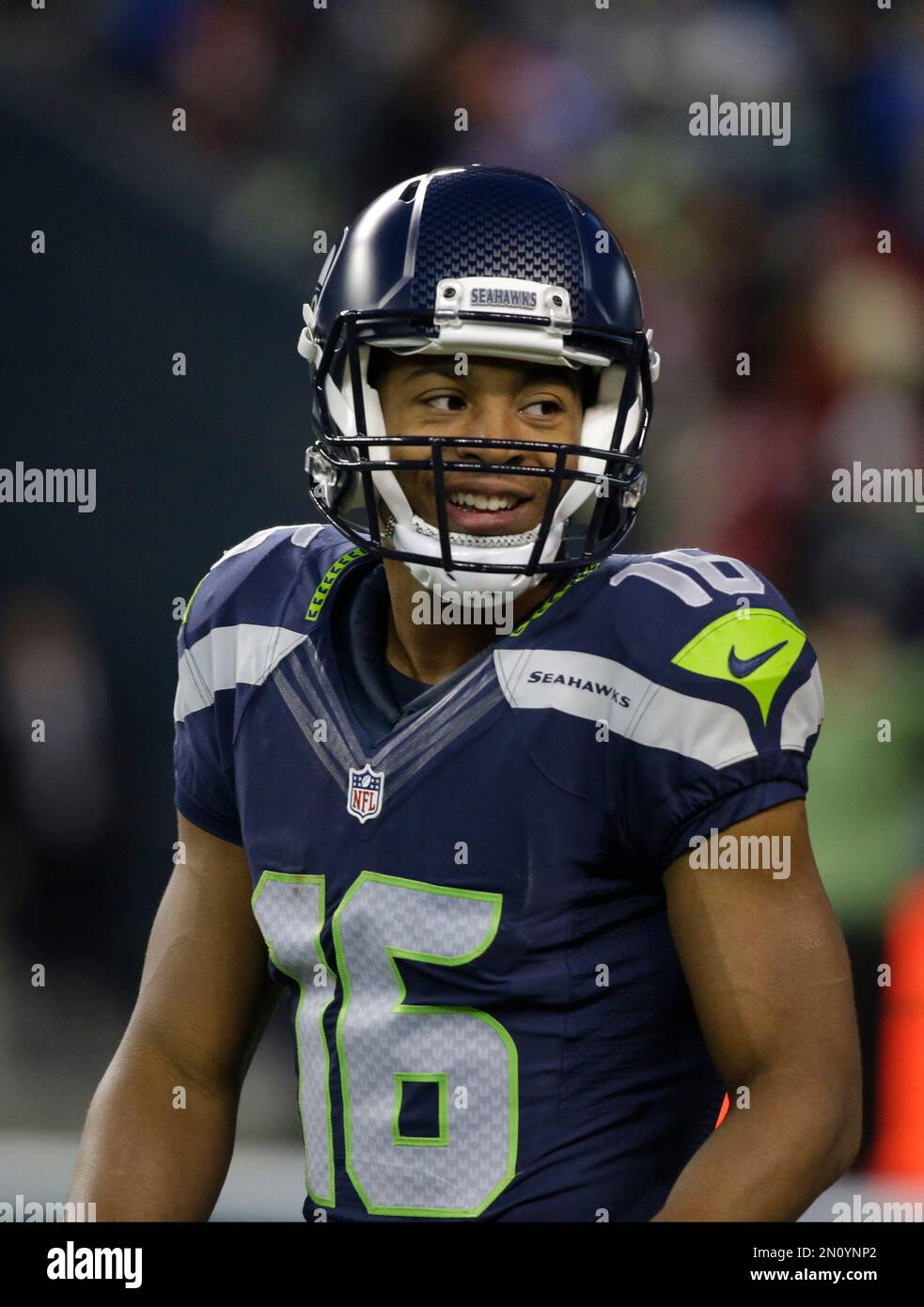 Seattle Seahawks wide receiver Tyler Lockett before an NFL football ...