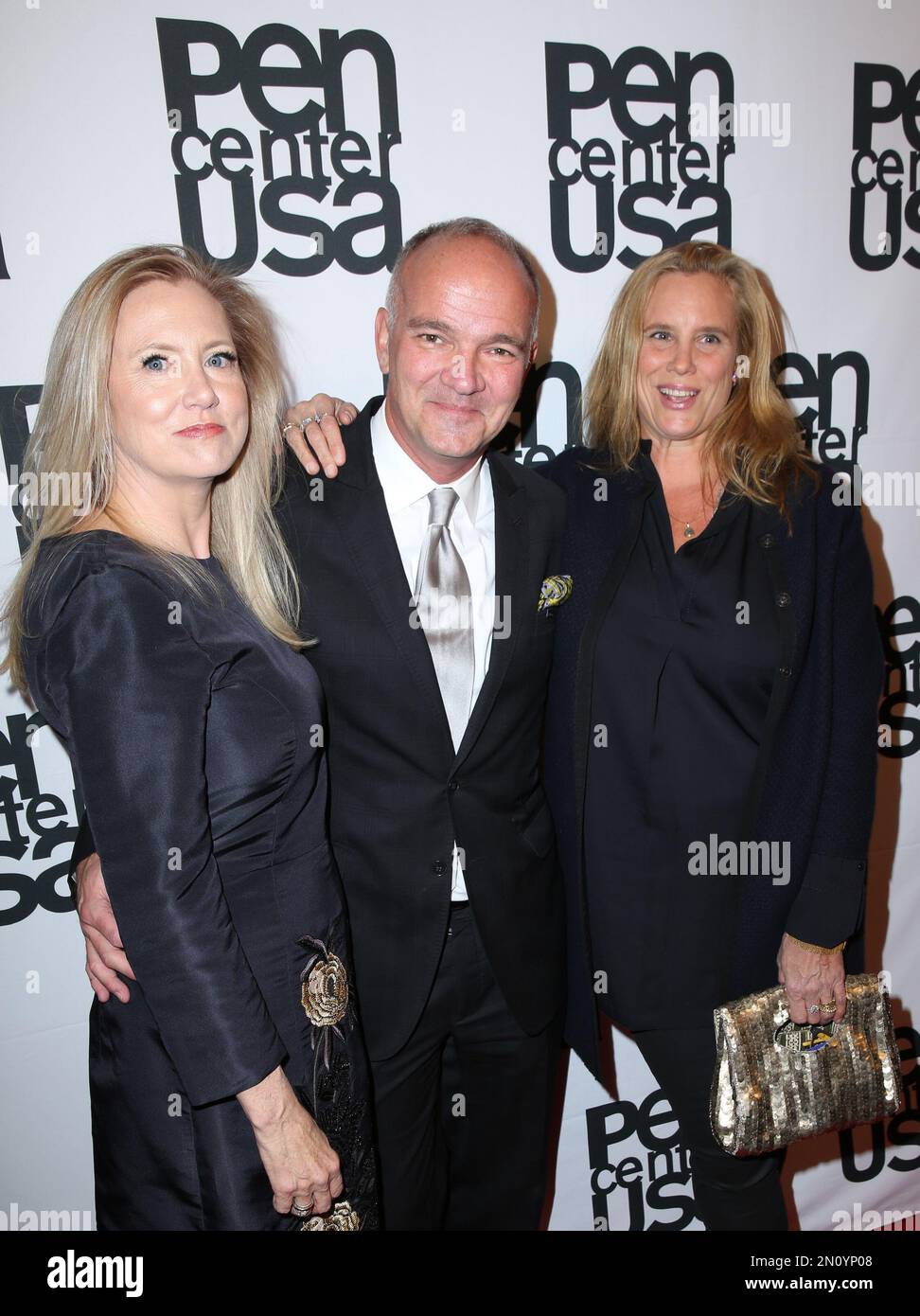 PEN Center USA's Laura Bickford, left, Marvin Putnam and Miranda Heller ...