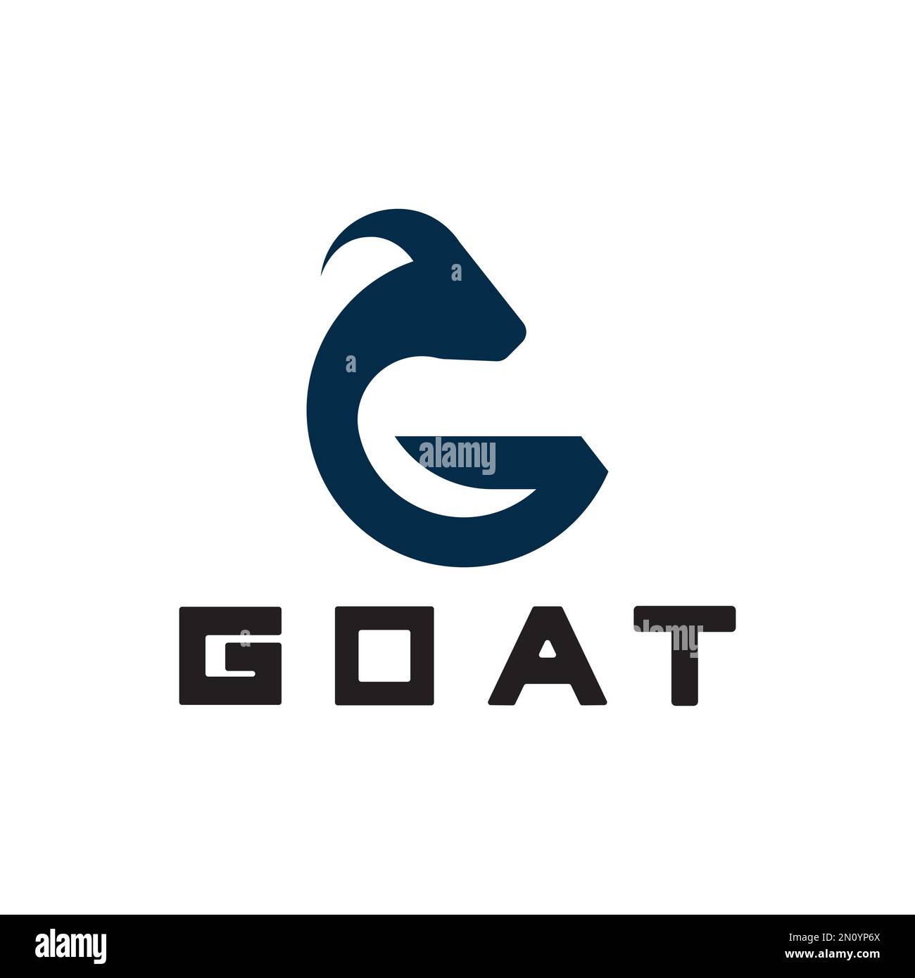 Letter G Goat Head Logo-Vector illustration Stock Vector Image & Art ...