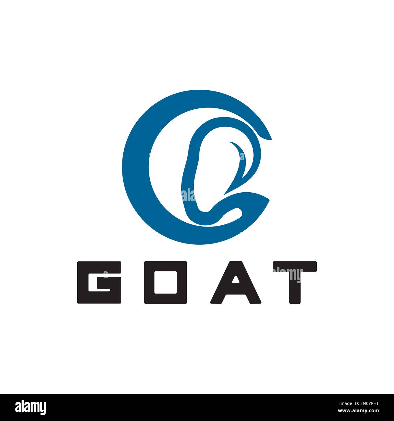 Letter G Goat Head Logo-Vector illustration Stock Vector Image & Art ...