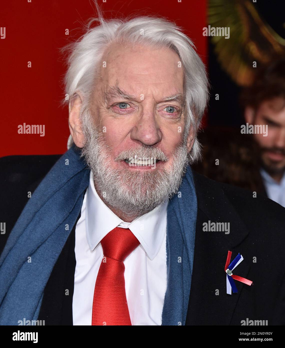 Donald Sutherland arrives at the Los Angeles premiere of "The Hunger ...