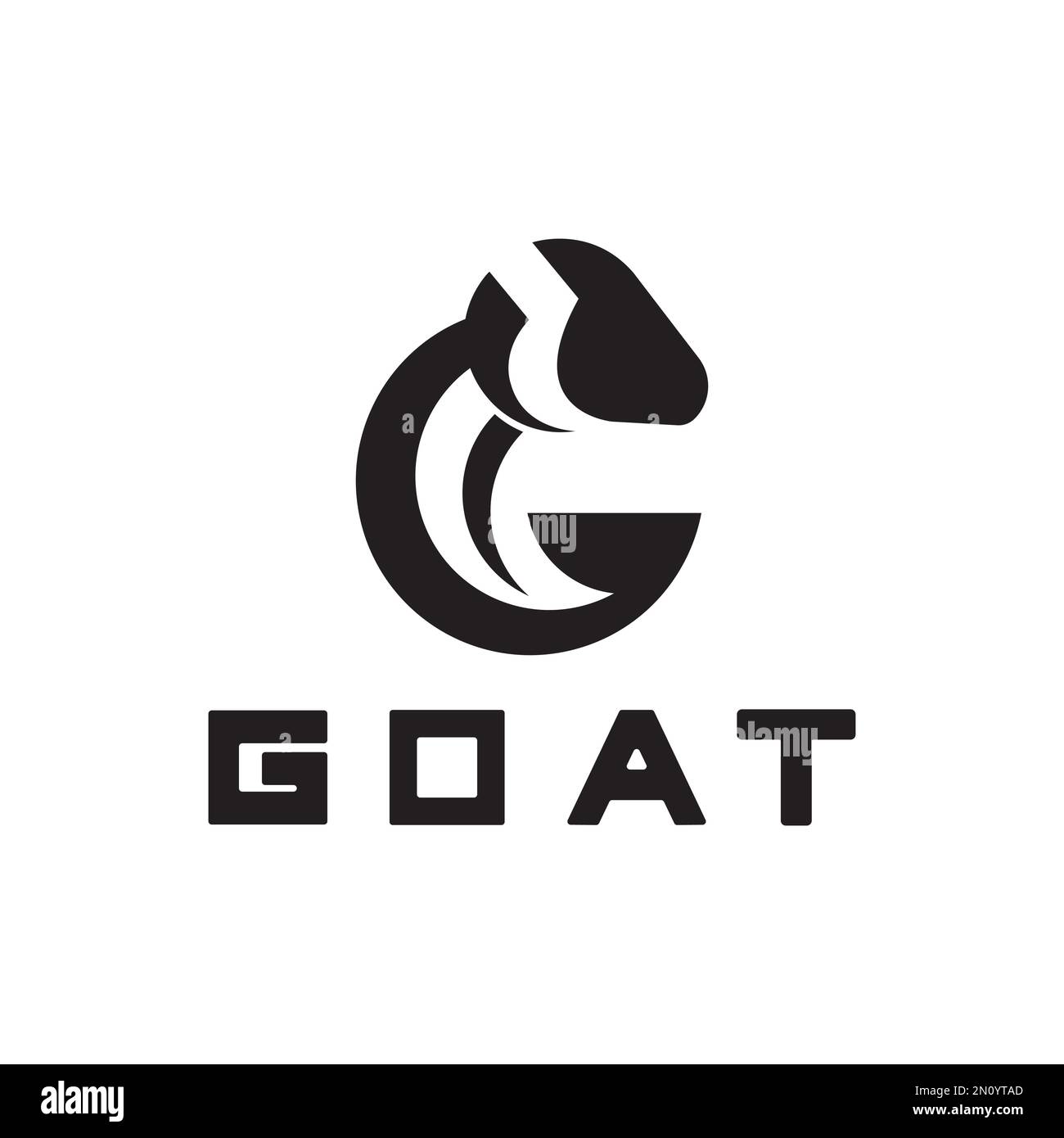 Minimalist goat logo Black and White Stock Photos & Images - Alamy