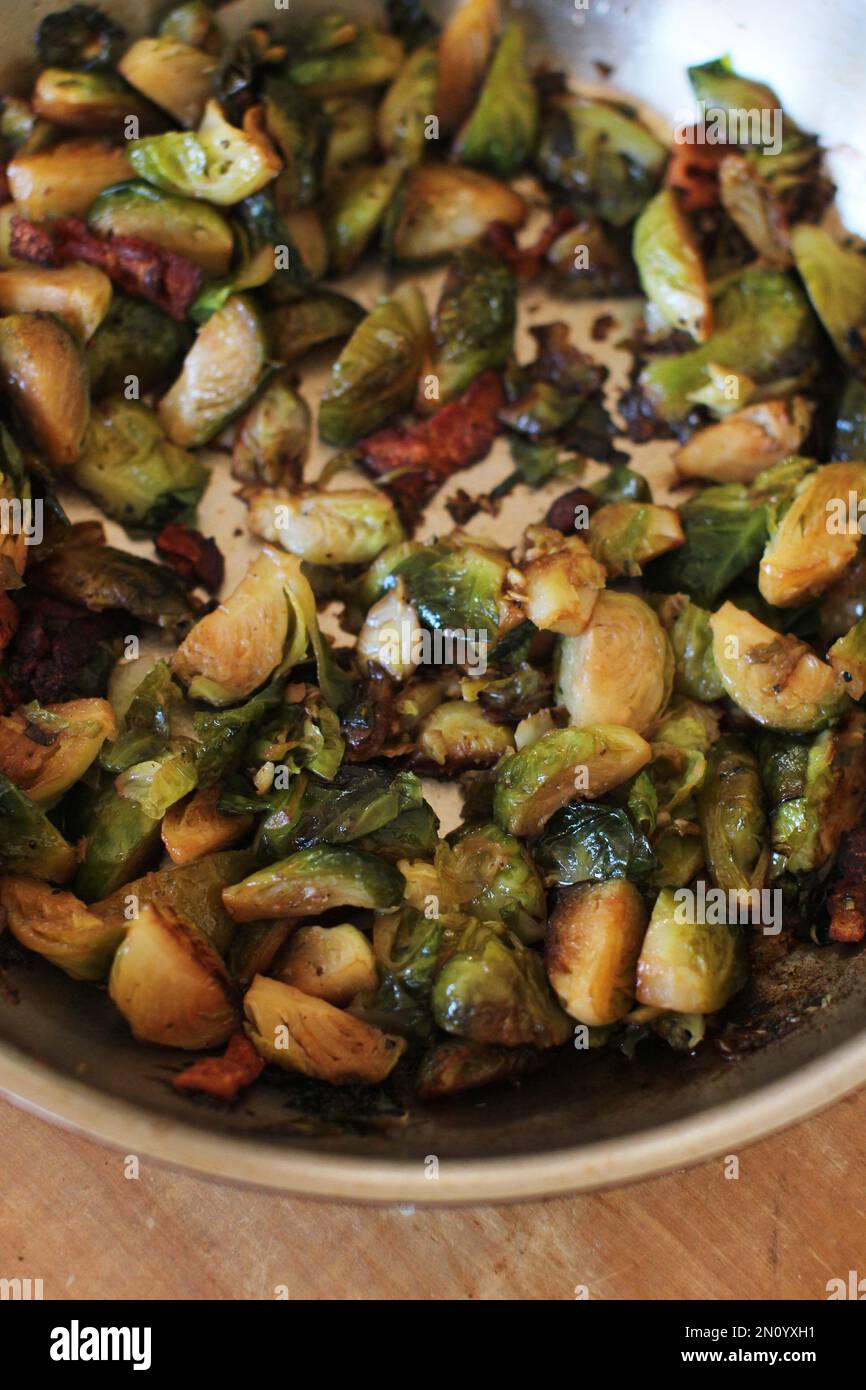 This Nov. 2, 2015, photo, shows overcooked Brussels sprouts in Concord ...