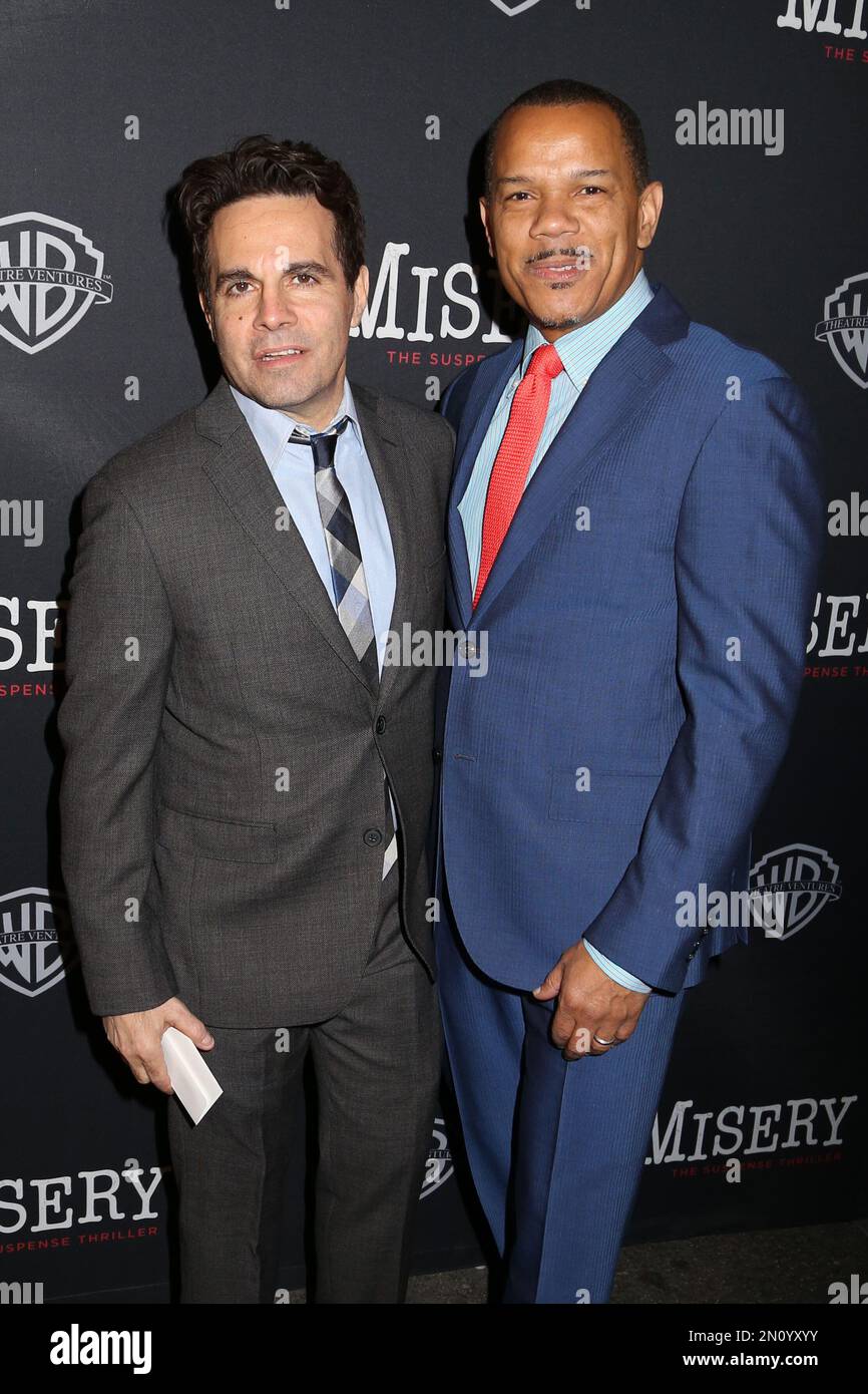 Mario Cantone, left, and Jerry Dixon attend the opening night of "Misery" on Broadway at the ...