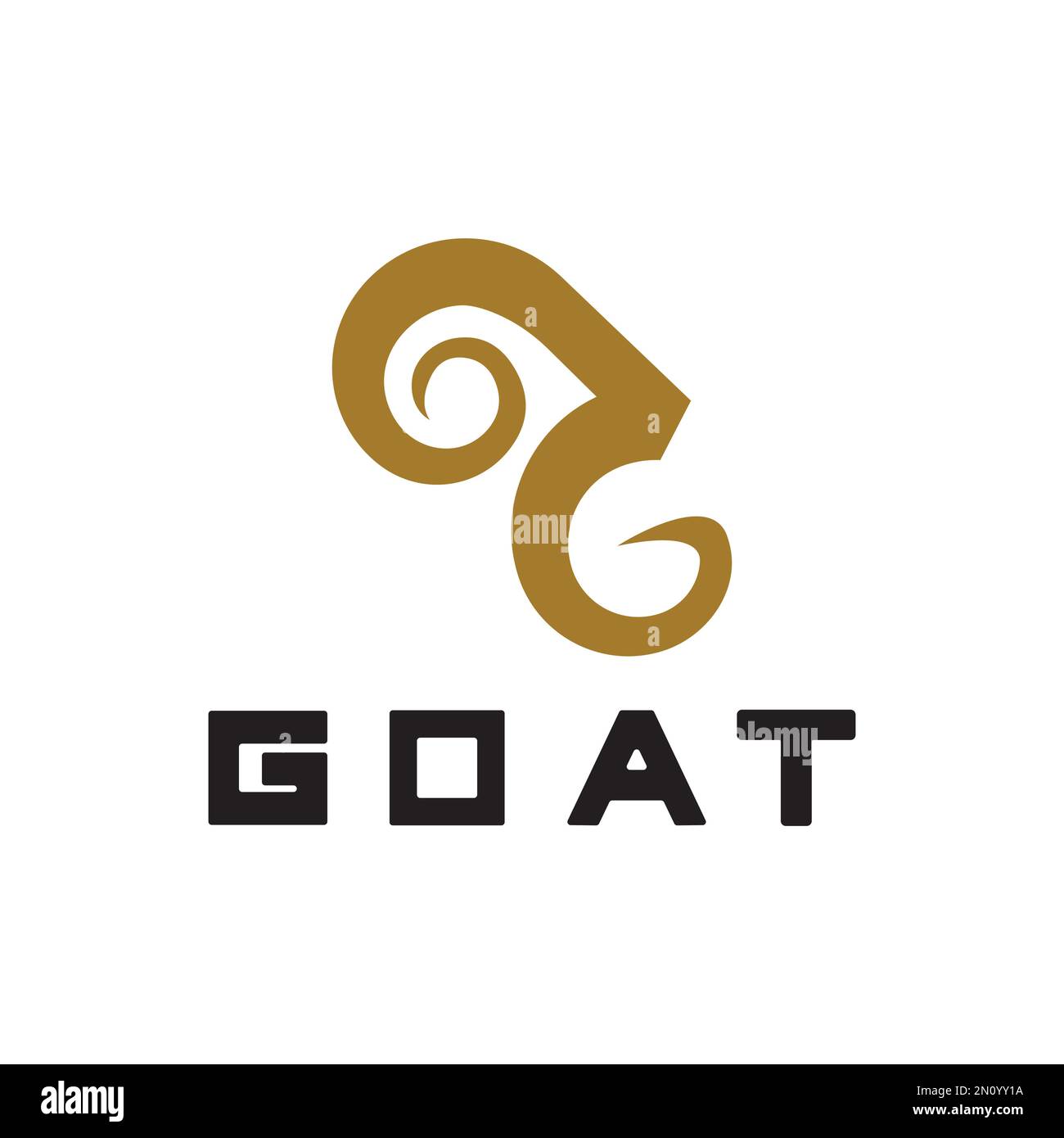 Minimalist goat logo Cut Out Stock Images & Pictures - Alamy