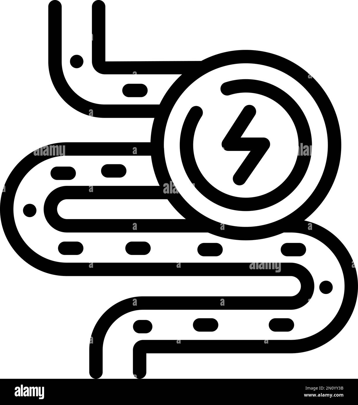 Intestinal enzymes icon outline vector. Structure chain. Amino peptide ...