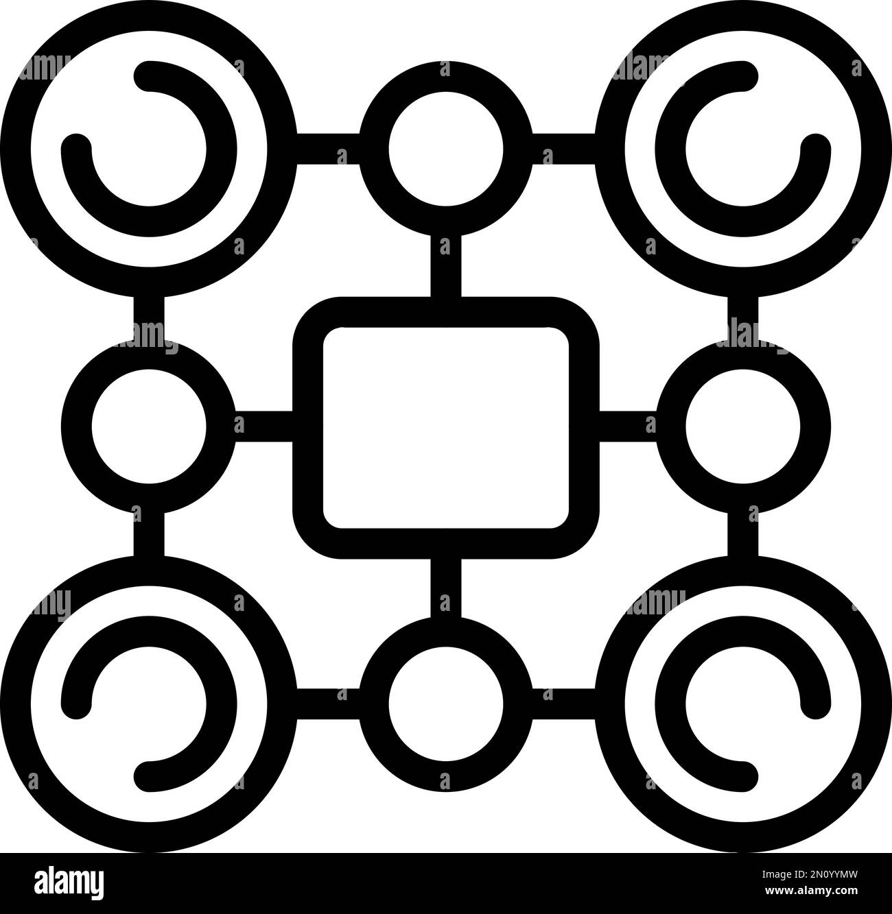 Peptide formula icon outline vector. Amino protein. Chain structure ...