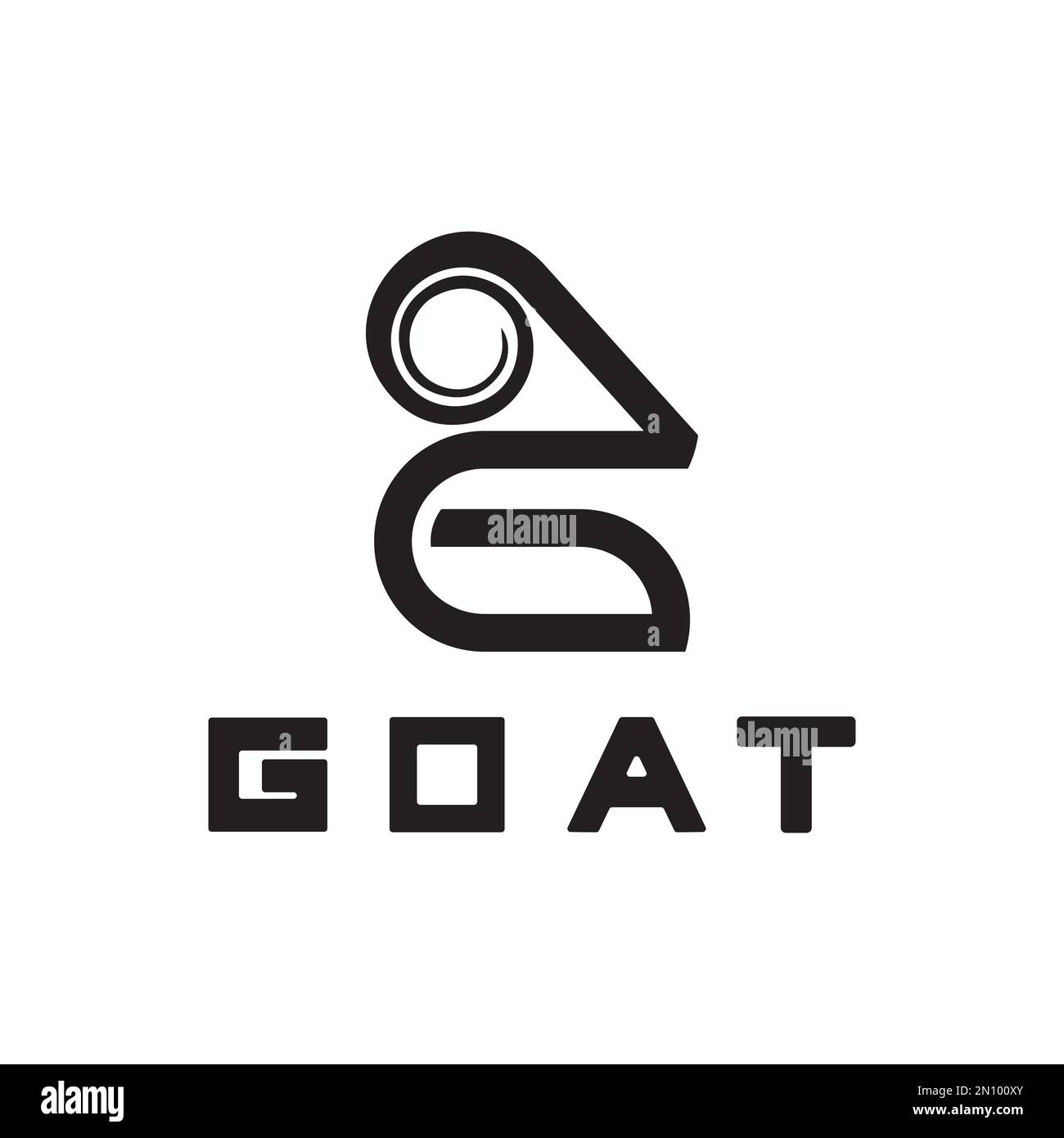 Letter G Goat Head Logo-Vector illustration Stock Vector Image & Art ...