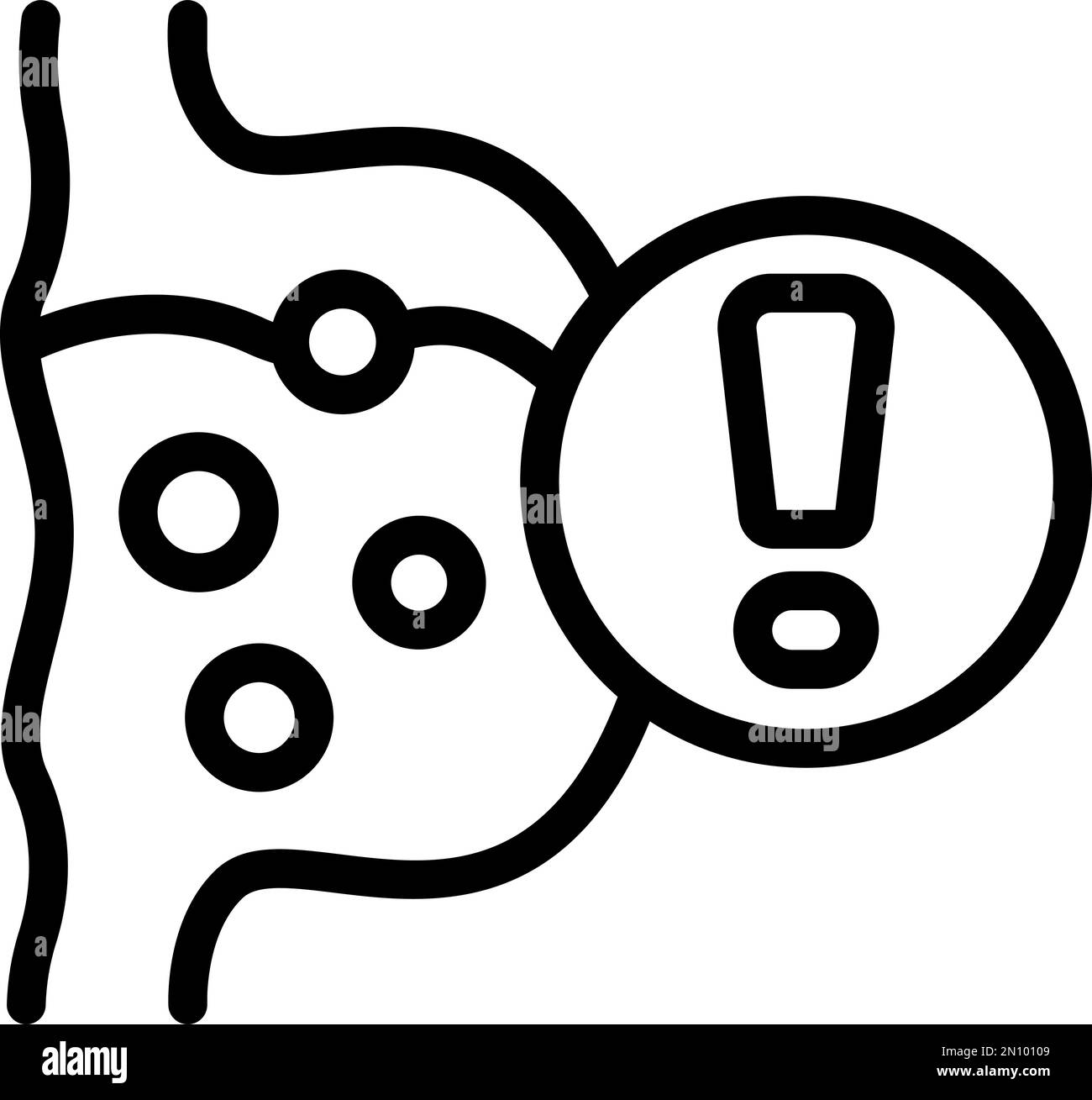 Full enzymes icon outline vector. Amino peptide. Structure chain Stock ...