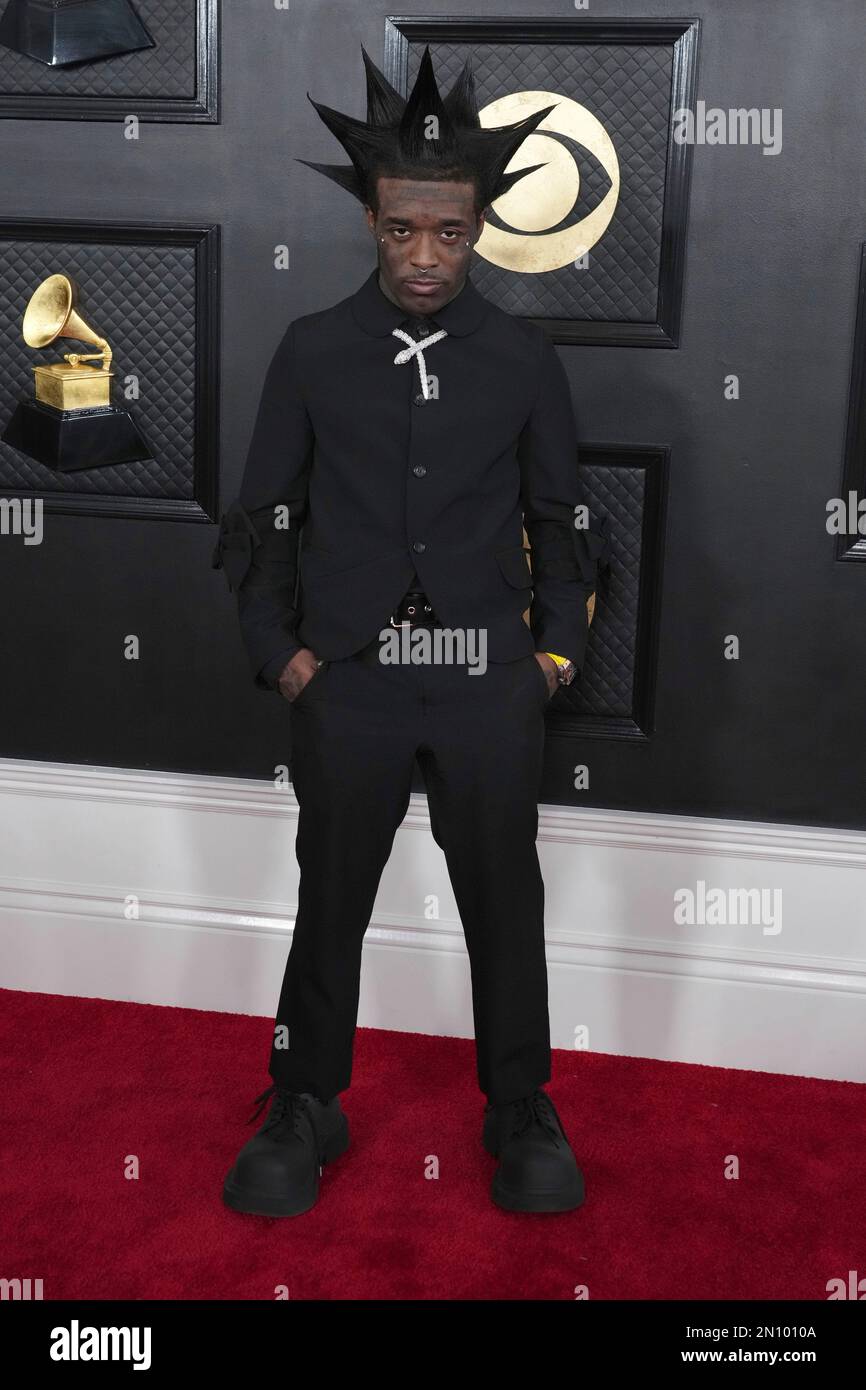 Lil Uzi Vert arrives at the 65th annual Grammy Awards on Sunday, Feb. 5 ...
