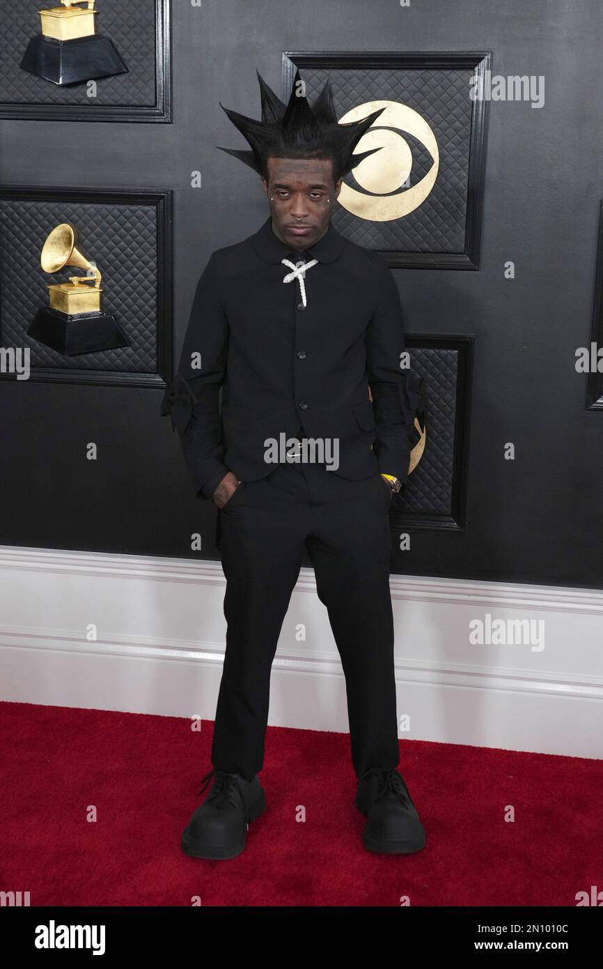 Lil Uzi Vert arrives at the 65th annual Grammy Awards on Sunday, Feb. 5 ...