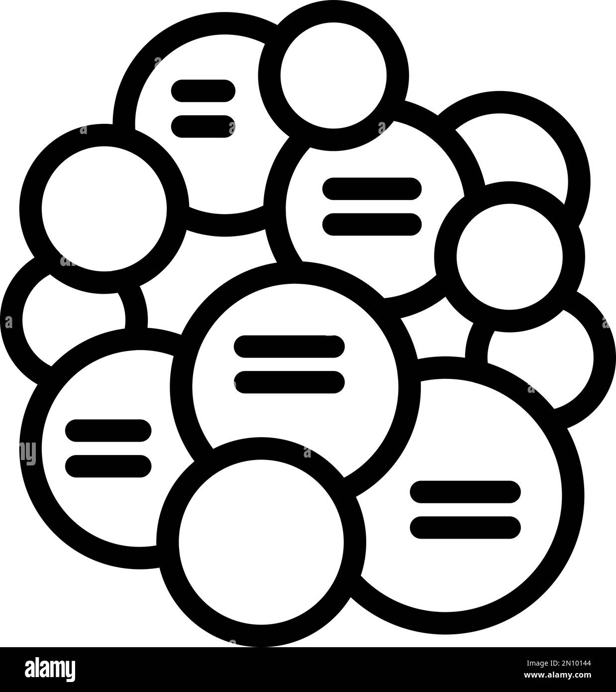 Peptide icon outline vector. Molecule acid. Protein structure Stock ...