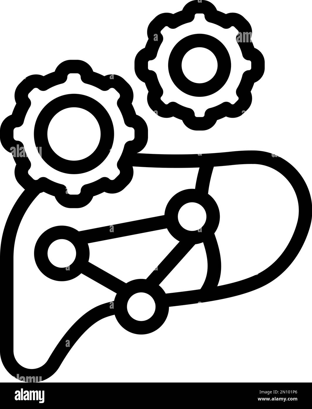 Chain peptide icon outline vector. Ozone chemical. Molecule acid Stock ...