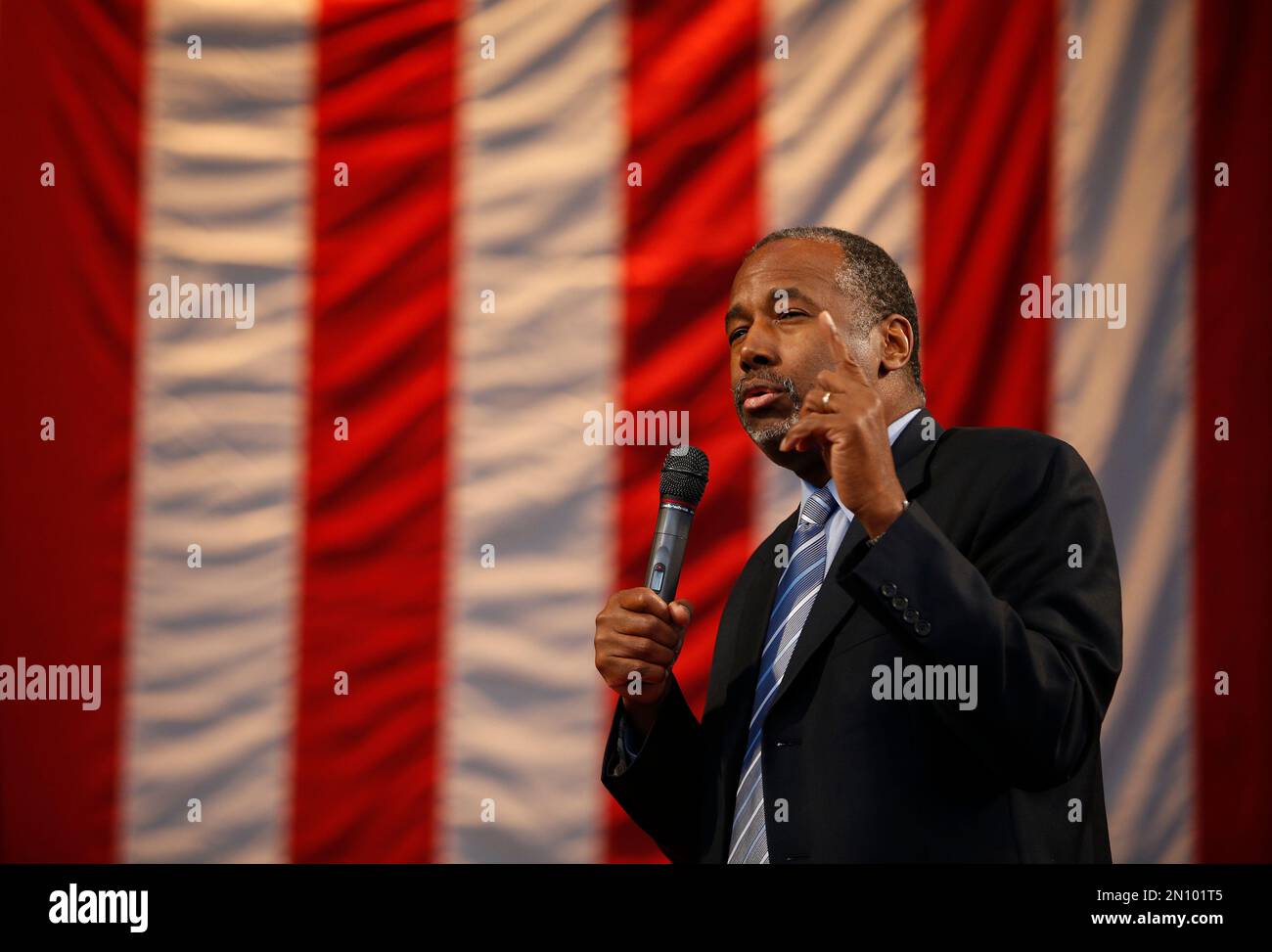 Republican presidential candidate Dr. Ben Carson speaks at a rally ...