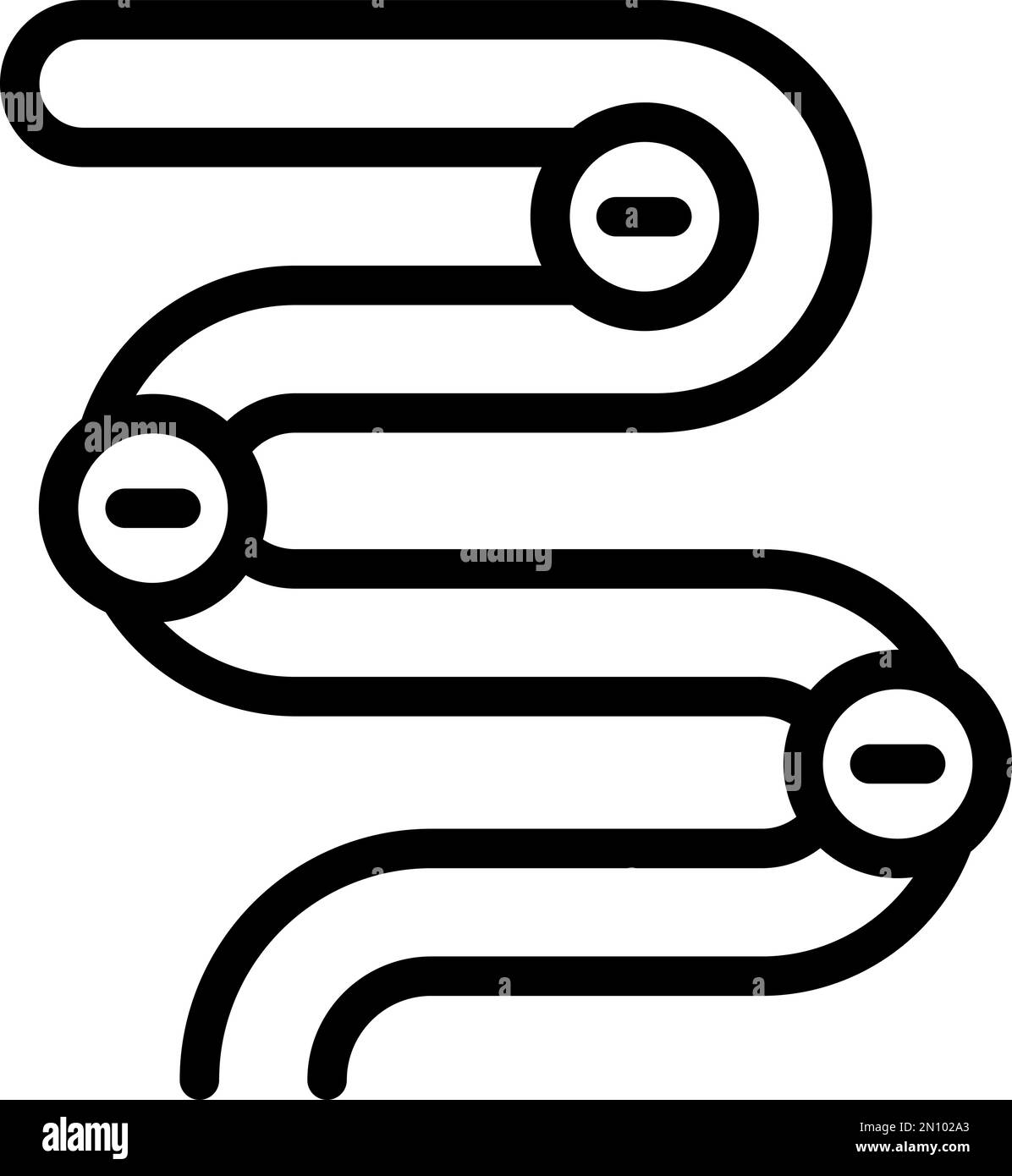 Acid ozone icon outline vector. Vitamin chain. Molecule protein Stock ...