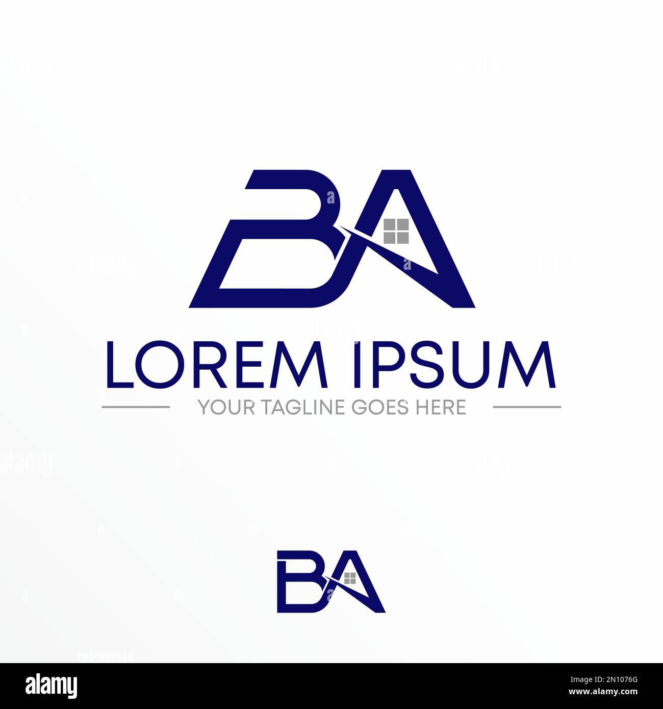 Letter ba logo house Stock Vector Images - Alamy